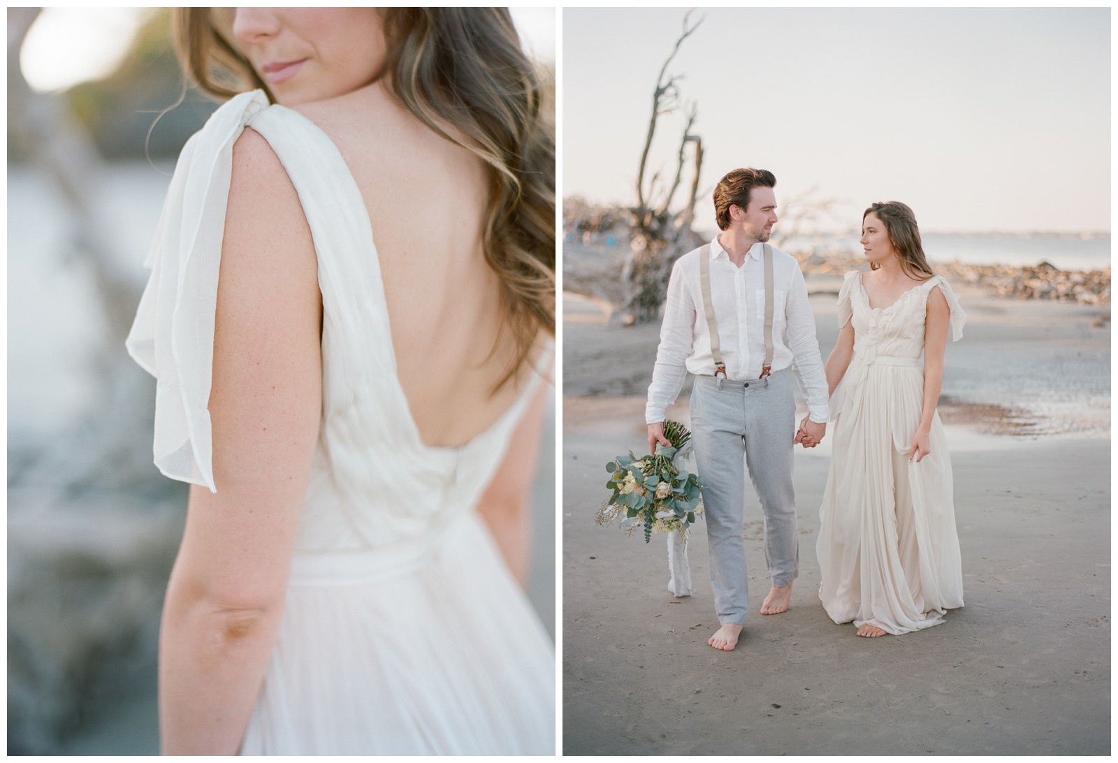 Intimate Wedding on Driftwood Beach on Jekyll Island - The Ganeys ...