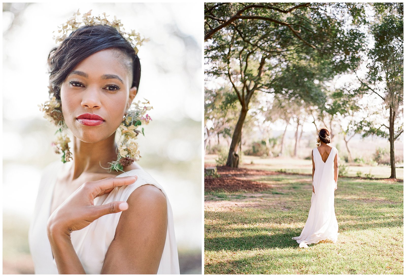 Minimalistic Bridal Inspiration with Floral Earrings at RiverOaks ...