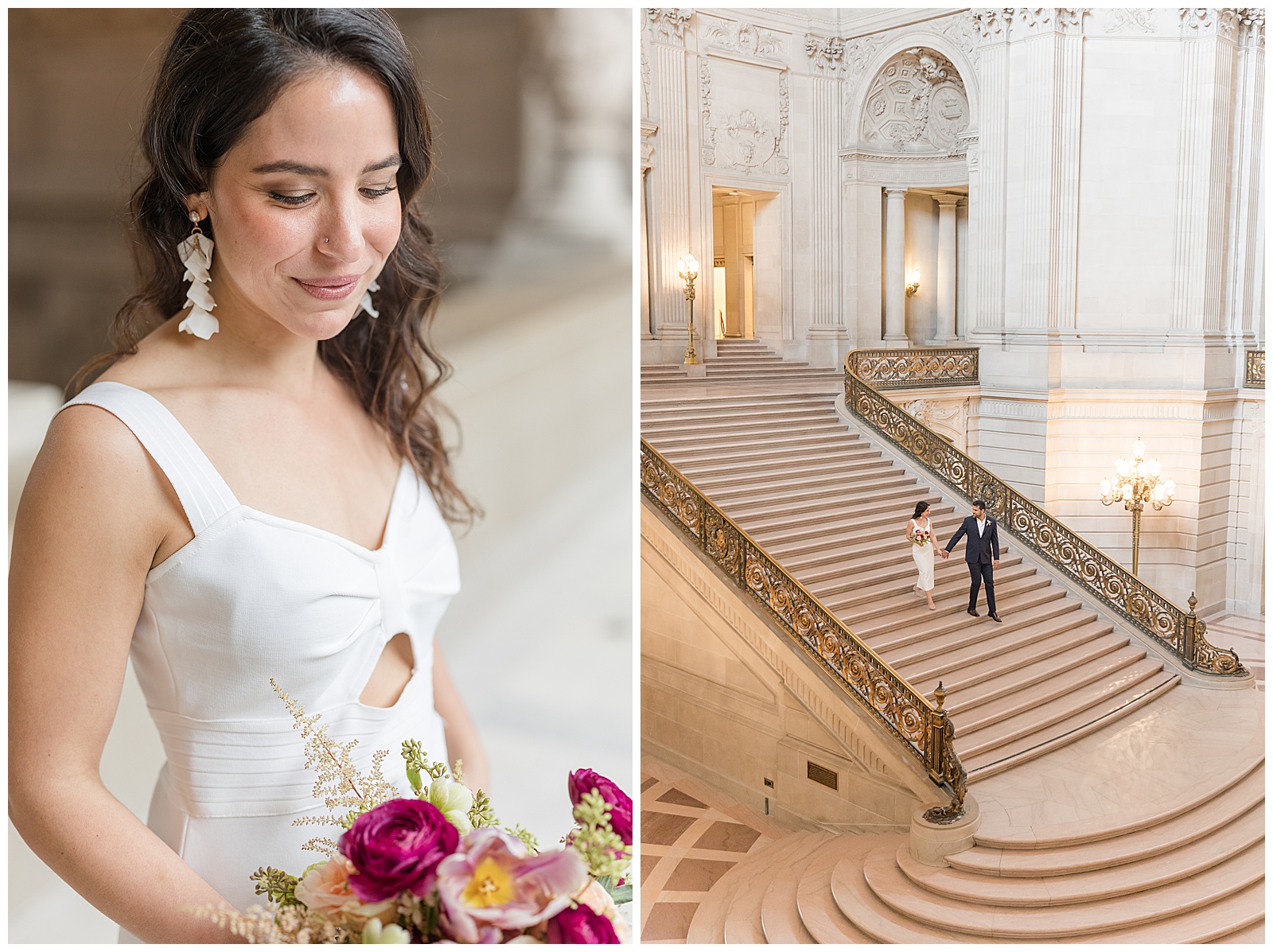 Lauren & Rohan: SF City Hall Elopement with Elliatt Rosa Dress - The ...